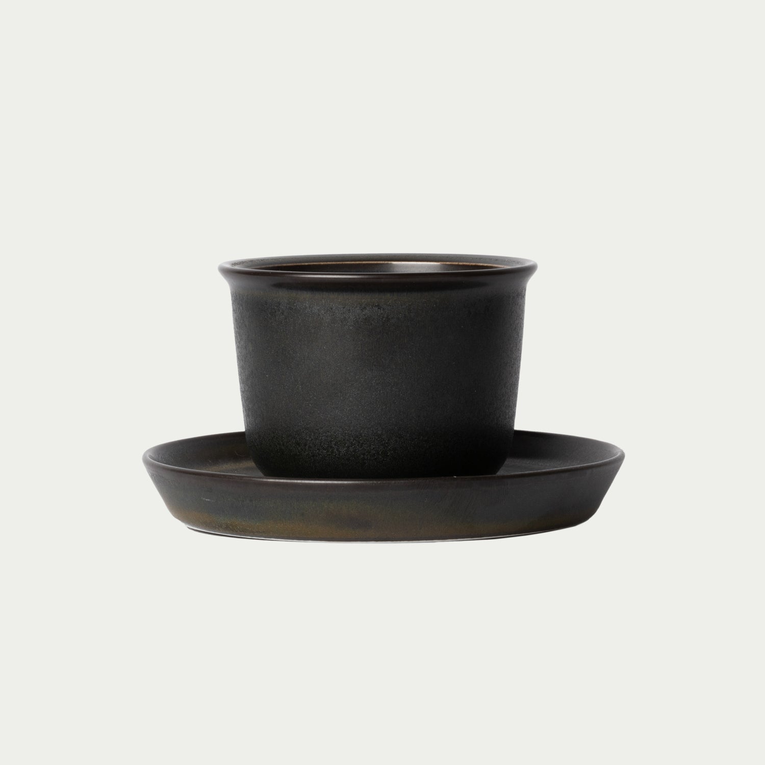 KINTO LT cup & saucer 160ml - black – fromtrees