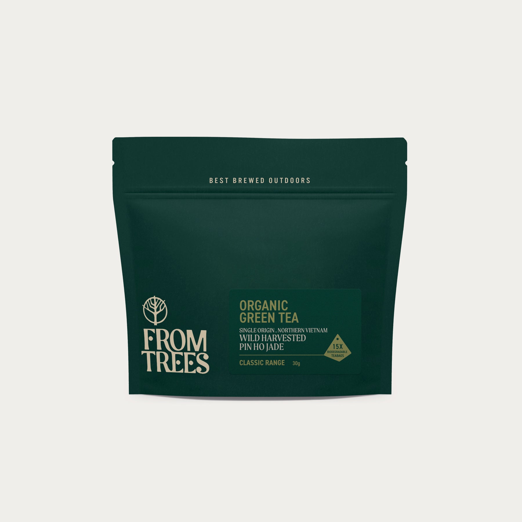 Organic Wild Green tea - Pin Ho Jade - Pyramid bags – From Trees